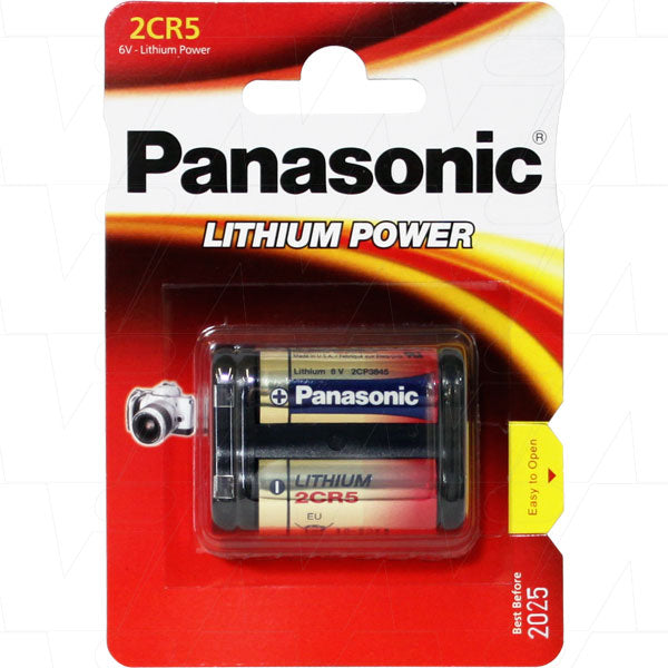 Panasonic 2CR5 6V Lithium Battery – Leading Edge Electronics Leongatha