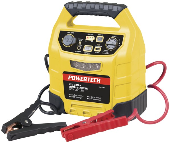 Jump Starter 12V 12Ah with 2.4A USB and LED light – Leading Edge ...